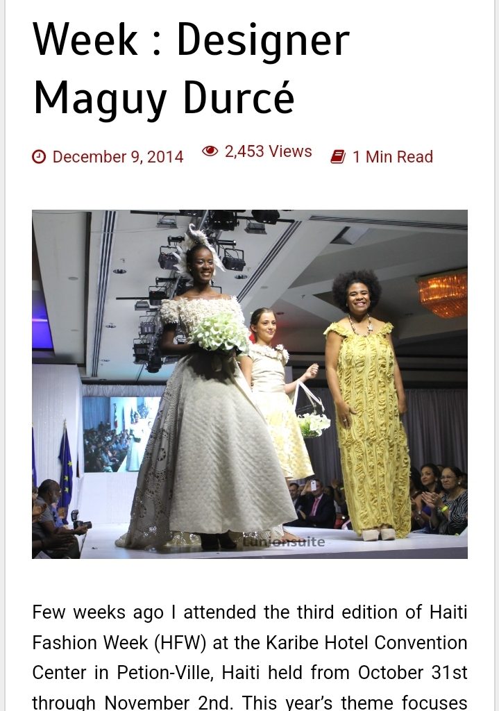 Press release - Maguy Durce Fashion